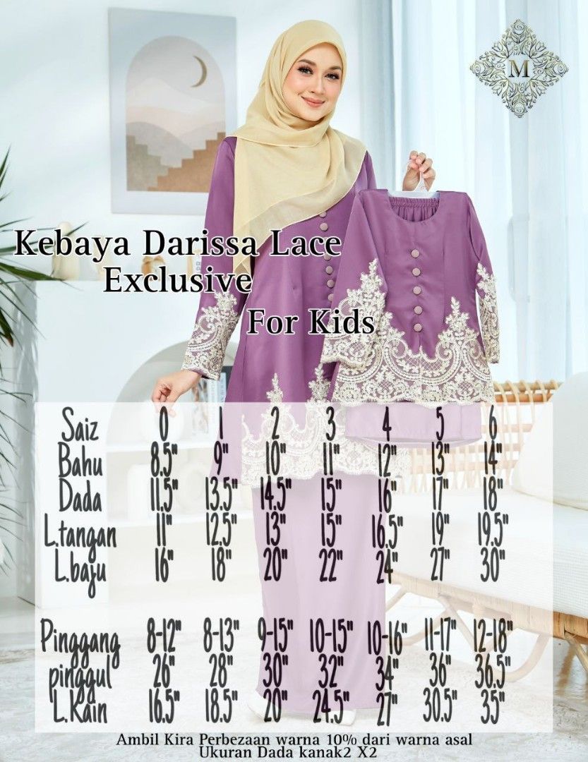 Kebaya Darissa Lace Exclusive, Women's Fashion, Muslimah Fashion, Baju ...