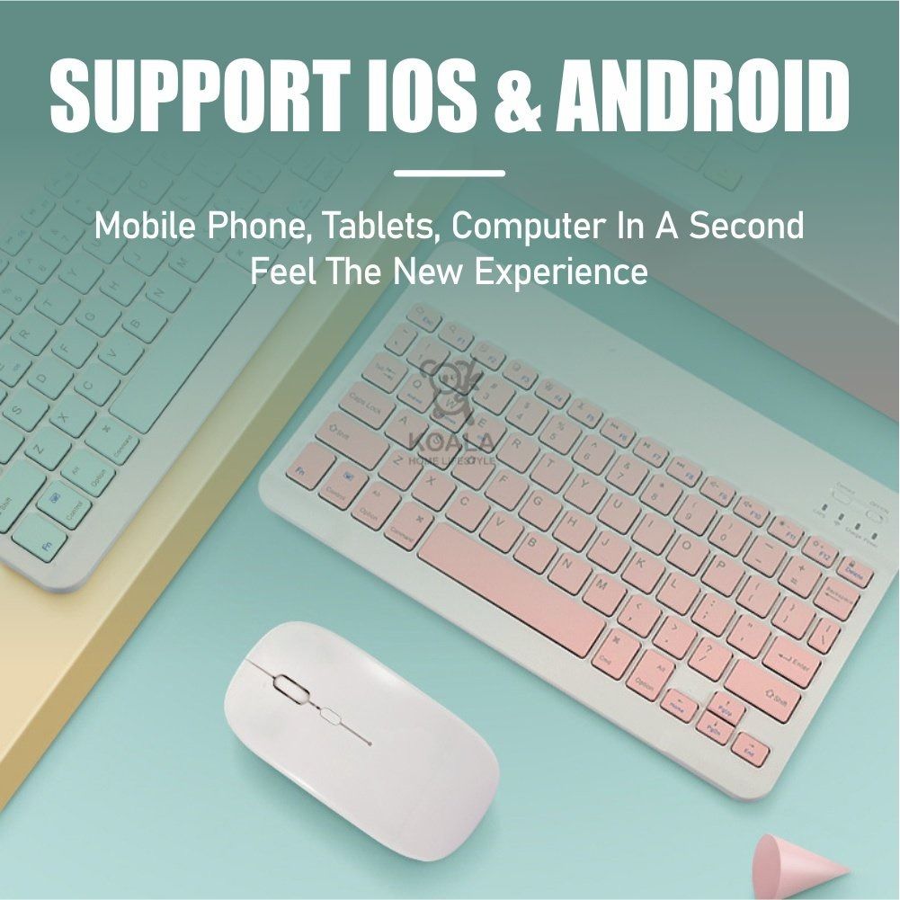 Koala Home Bluetooth Wireless Silent Mouse with 2.4GHz USB Optical Mice ...