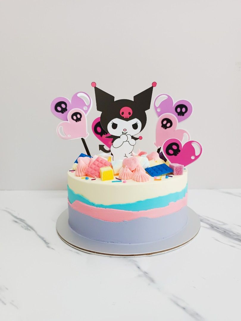 Kuromi cake, Food & Drinks, Homemade Bakes on Carousell