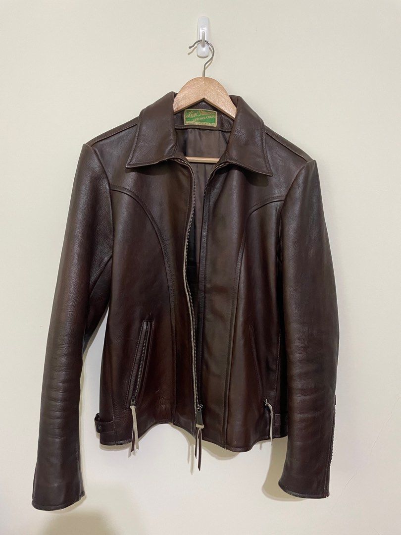 Levis lvc leather jacket L, 他的時尚, 外套、夾克、大衣在旋轉拍賣