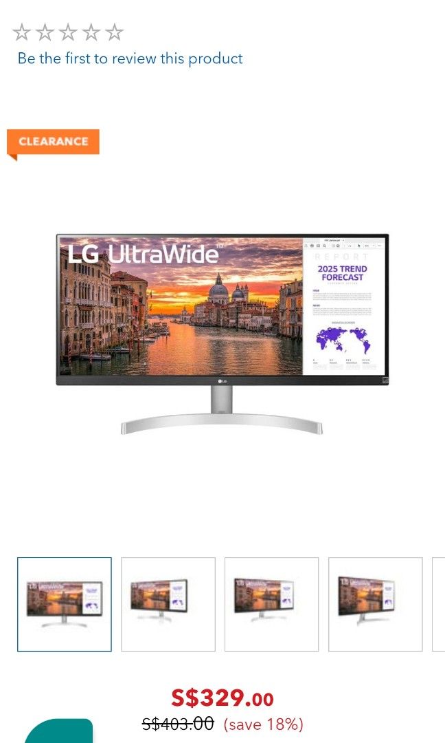 LG 29WN600-W 29 IN FHD IPS ULTRAWIDE MONITOR, Computers & Tech, Parts ...