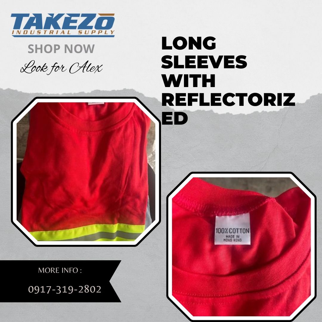 long sleeves with reflectorized (Specs: red), Commercial & Industrial ...