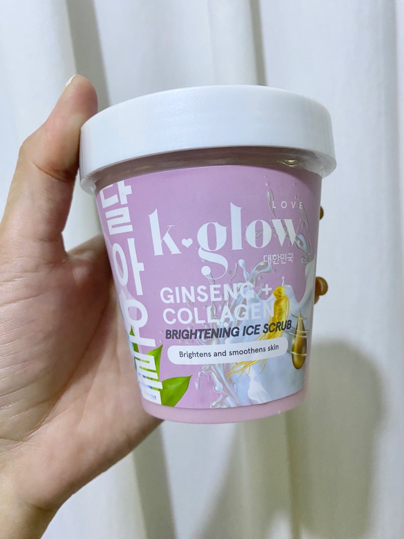 Love K Glow Ginseng + Collagen Brightening Ice Scrub, Beauty & Personal ...