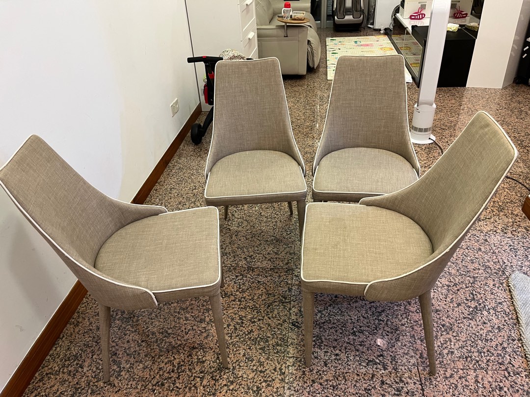 Merlino dining chairs for sale (60 for 4 pieces), Furniture & Home ...