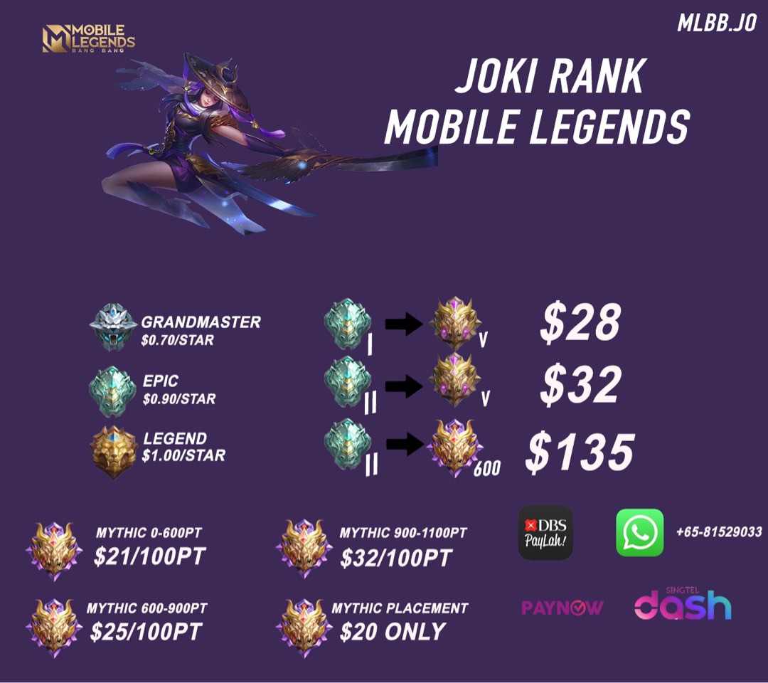 MLBB RANK BOOSTING, Video Gaming, Gaming Accessories, In-Game Products ...