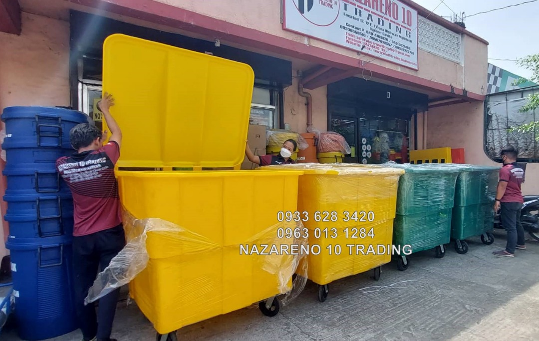 Mobile Waste Bin Wheeled Trash Bin Heavy Duty, Furniture & Home Living ...