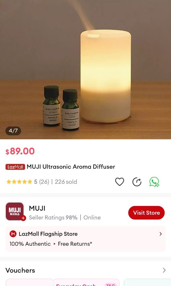 muji aroma diffuser, Furniture & Home Living, Home Fragrance on Carousell