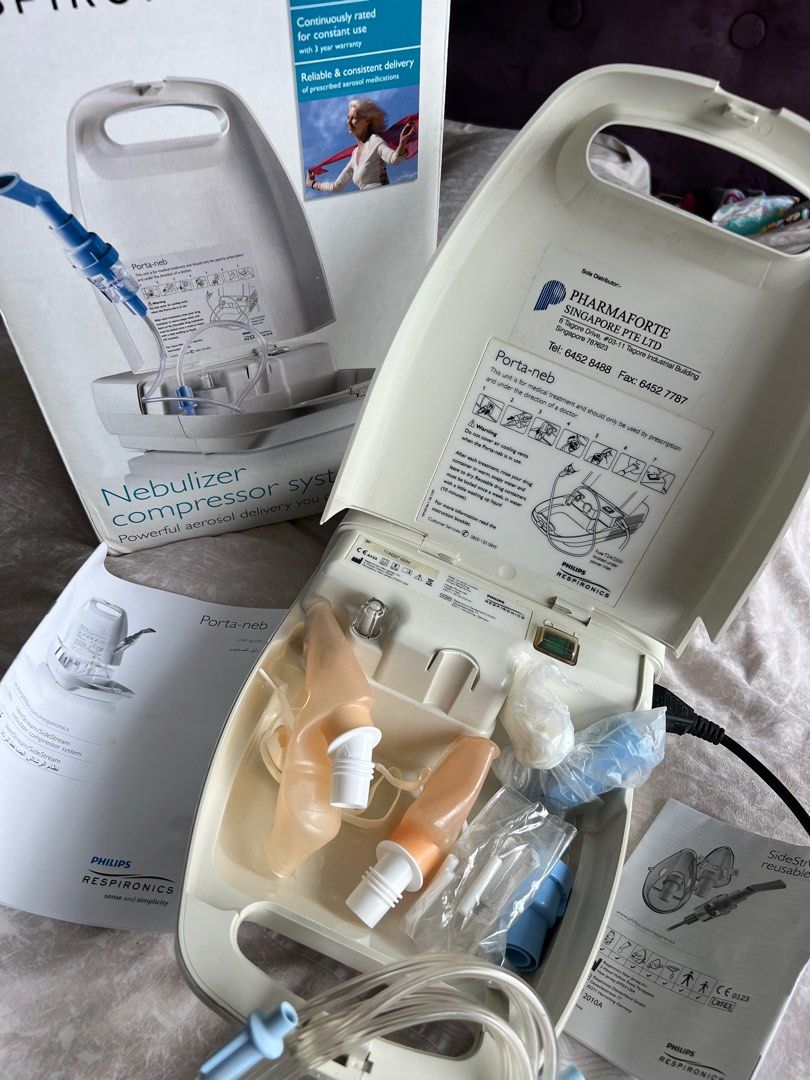Nebulizer Compressor System (Philips Respironics), Health & Nutrition ...