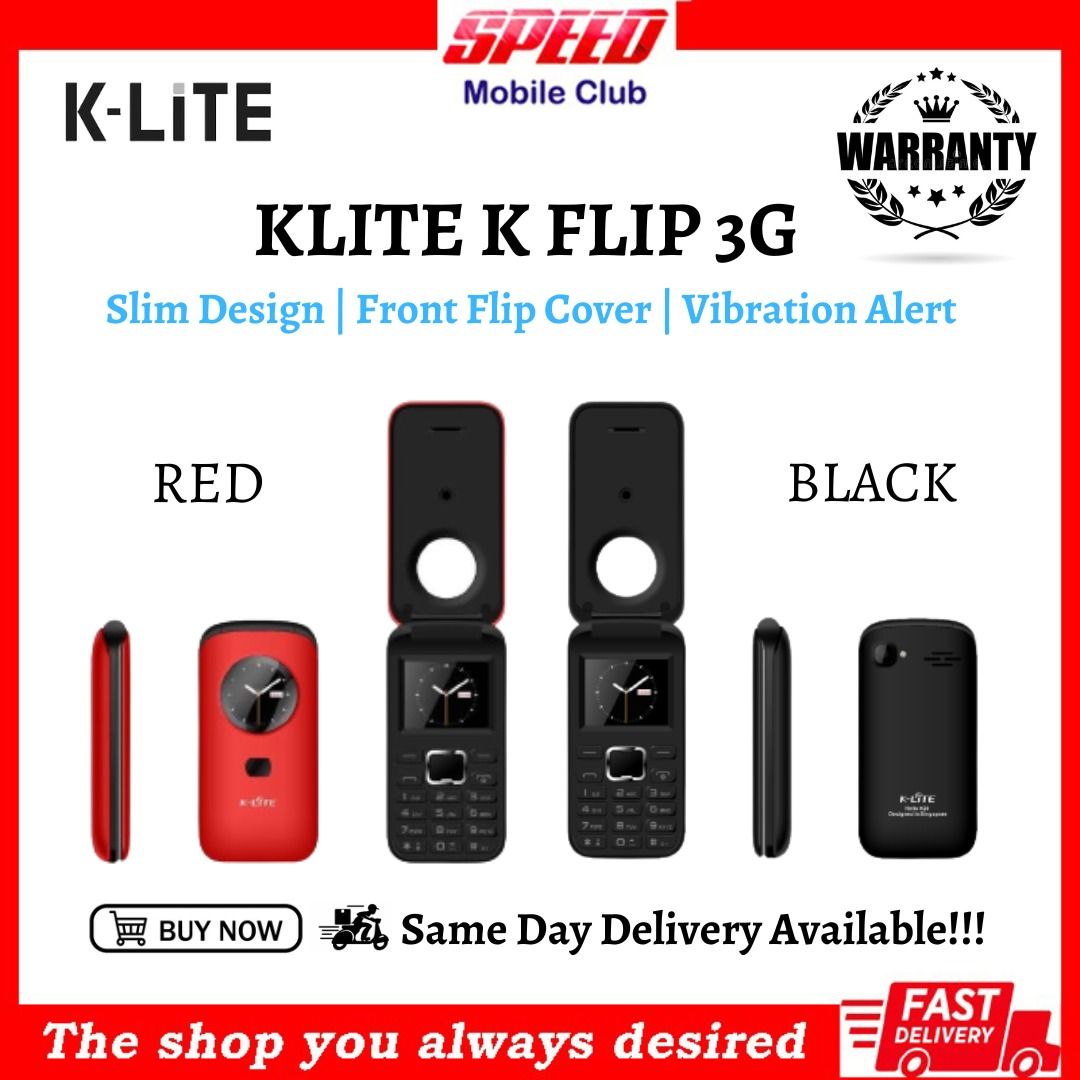 New Arrival In Stock] K-Lite 3G Feature Flip Halo Phone | Elder Friendly | WiFi Enabled | KLite ...