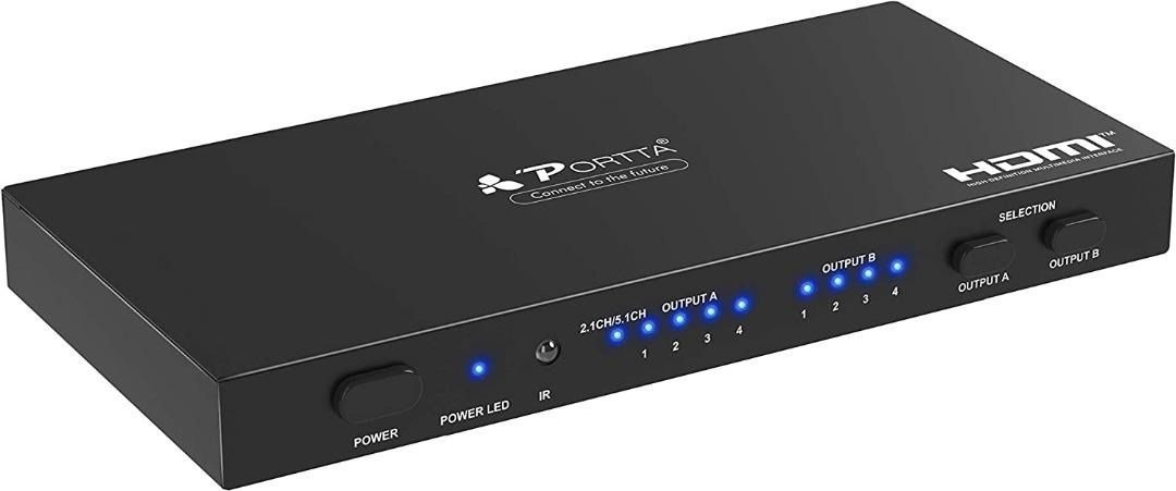 New Arrival! PORTTA HDMI Matrix 4x2, 4 In 2 Out 4K HDMI Matrix Switch ...