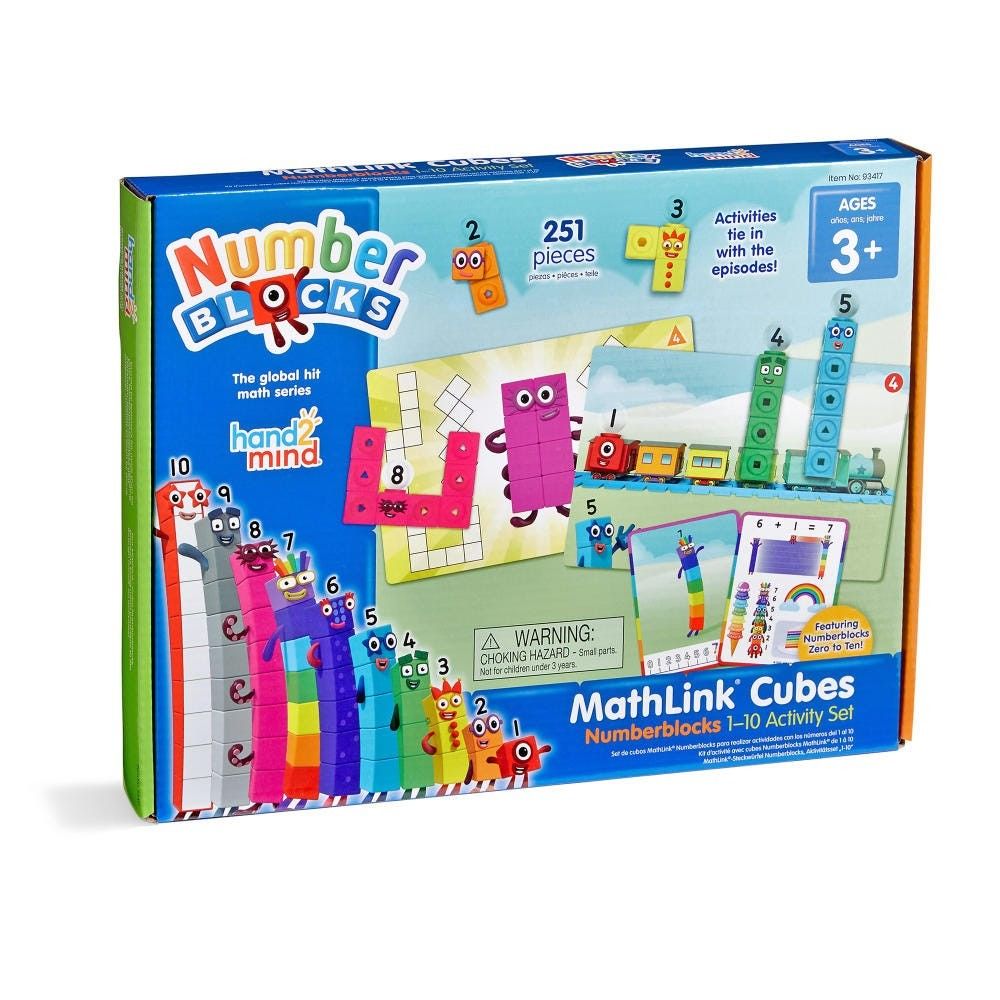 Numberblocks 1-10 Activity Set Hand2mind Mathlink cubes Learning blocks Linking cubes for kids ...