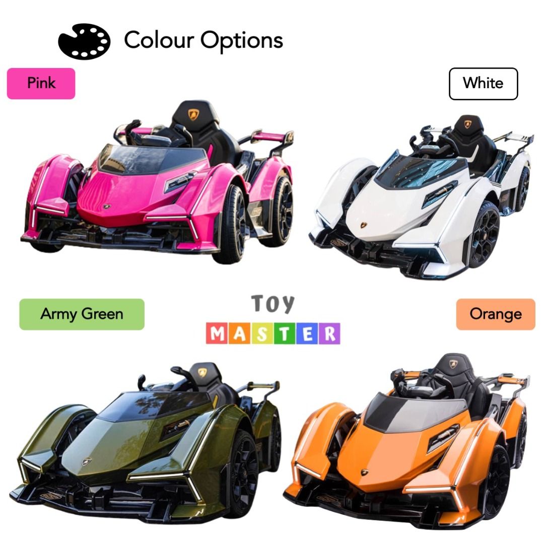 Official Toy Master Lamborghini V12 Vision GT Children Electric Ride on ...