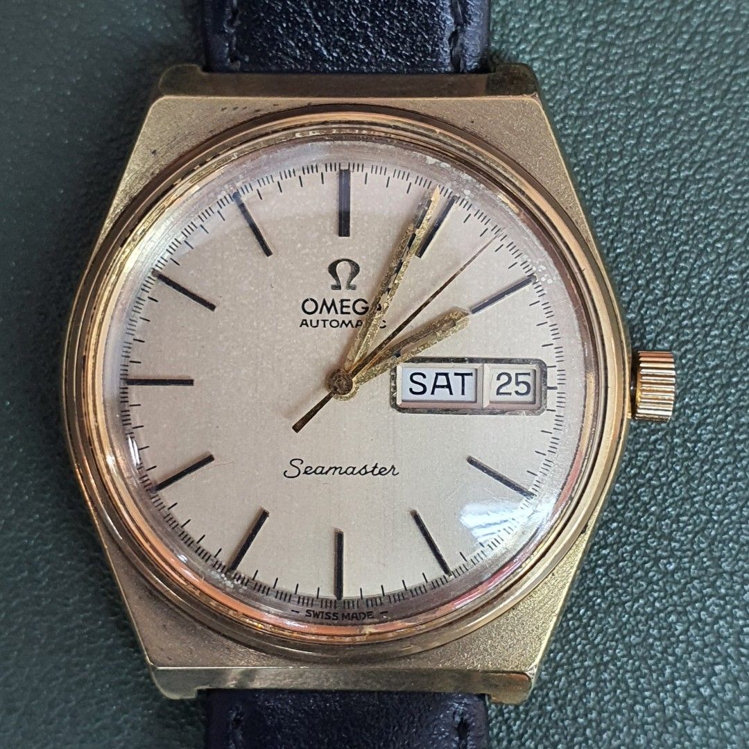 Omega Seamaster Automatic Vintage Watch Gold Plated, Luxury, Watches on ...