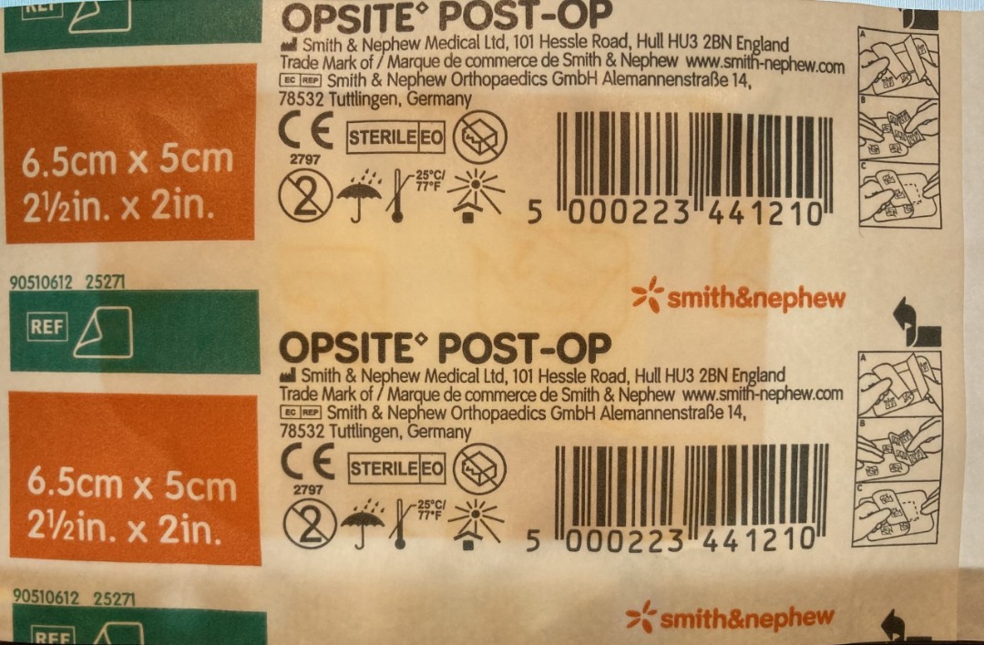 Smith & Nephew OPSITE POST-OP Clear Adhesive Waterproof Dressing for ...