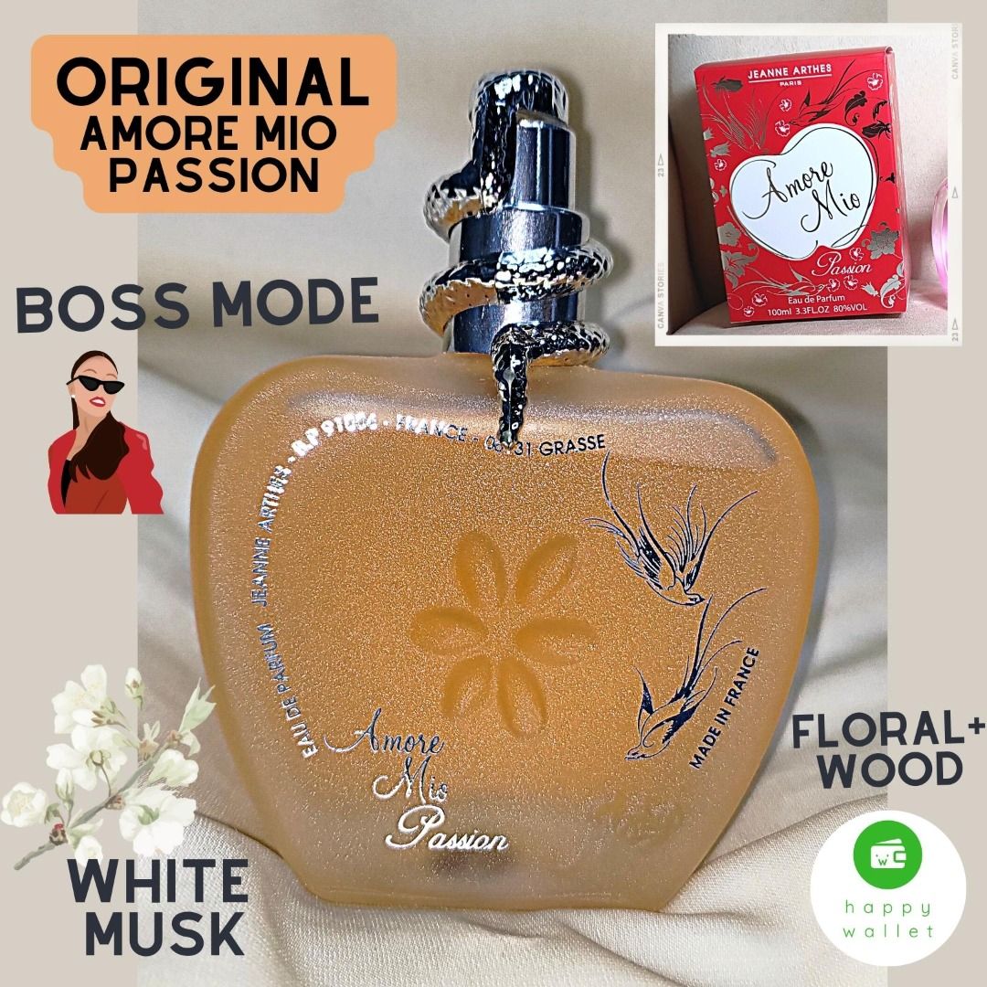 ORIGINAL Amore Mio Passion Jeanne Arthes EDP (3 sprays USED with BOX ...