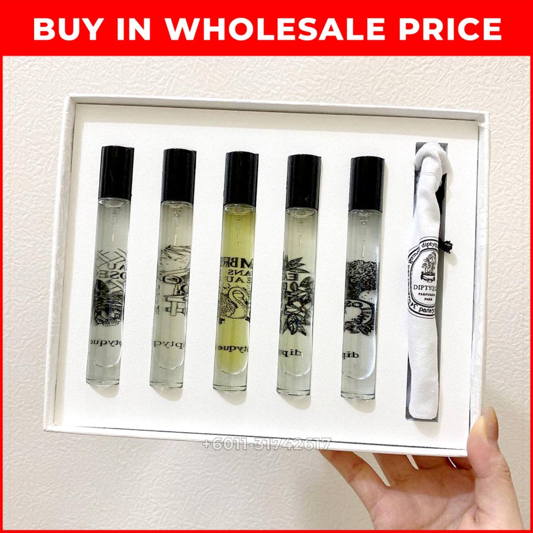 [ORIGINAL] DIPTYQUE 5IN1 (5X7.5ML) PERFUME SET FOR WOMEN WITH SPRAYER ...