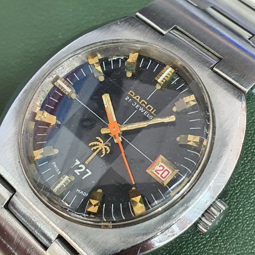 Pagol 727 Winding Vintage Watch Black 38mm, Luxury, Watches on Carousell