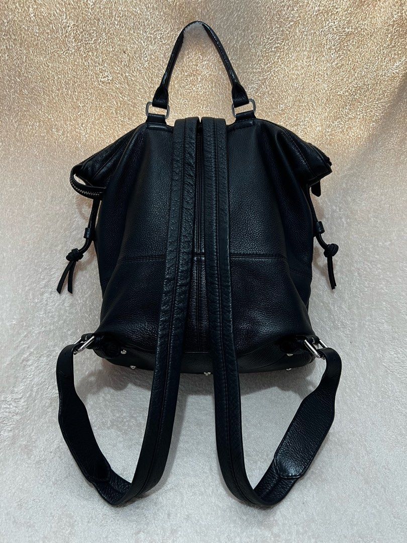 Patrice Breal Leather Backpack, Women's Fashion, Bags & Wallets ...