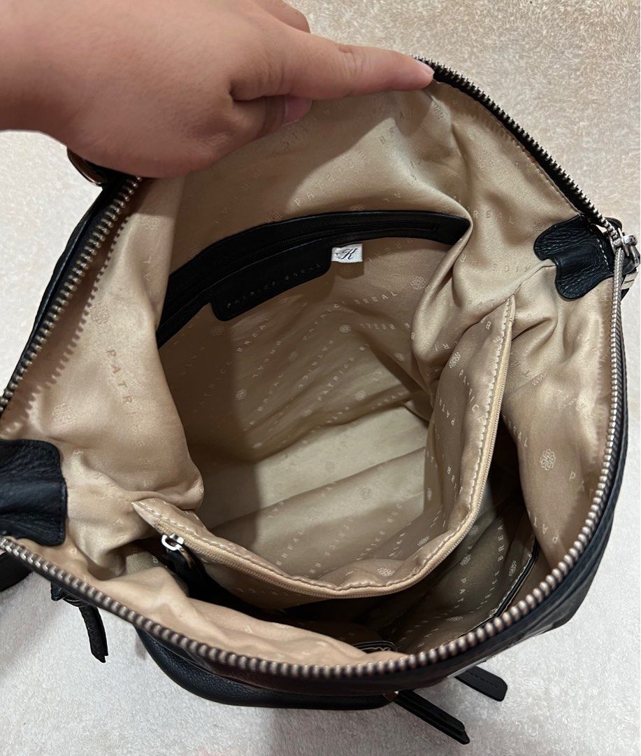 Patrice Breal Leather Backpack, Women's Fashion, Bags & Wallets ...