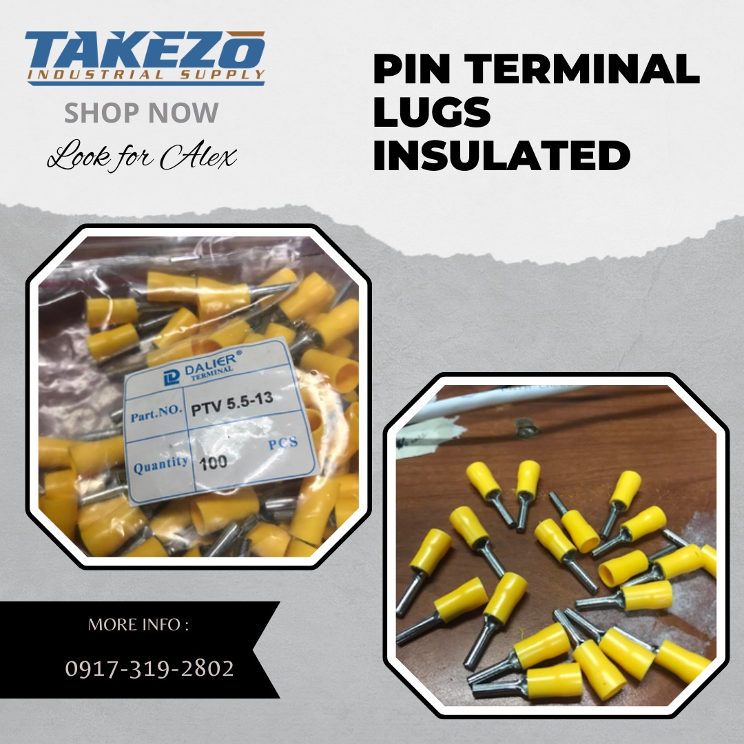 Pin Terminal Lugs Insulated (Specs: 5.5mm Yellow), Commercial ...
