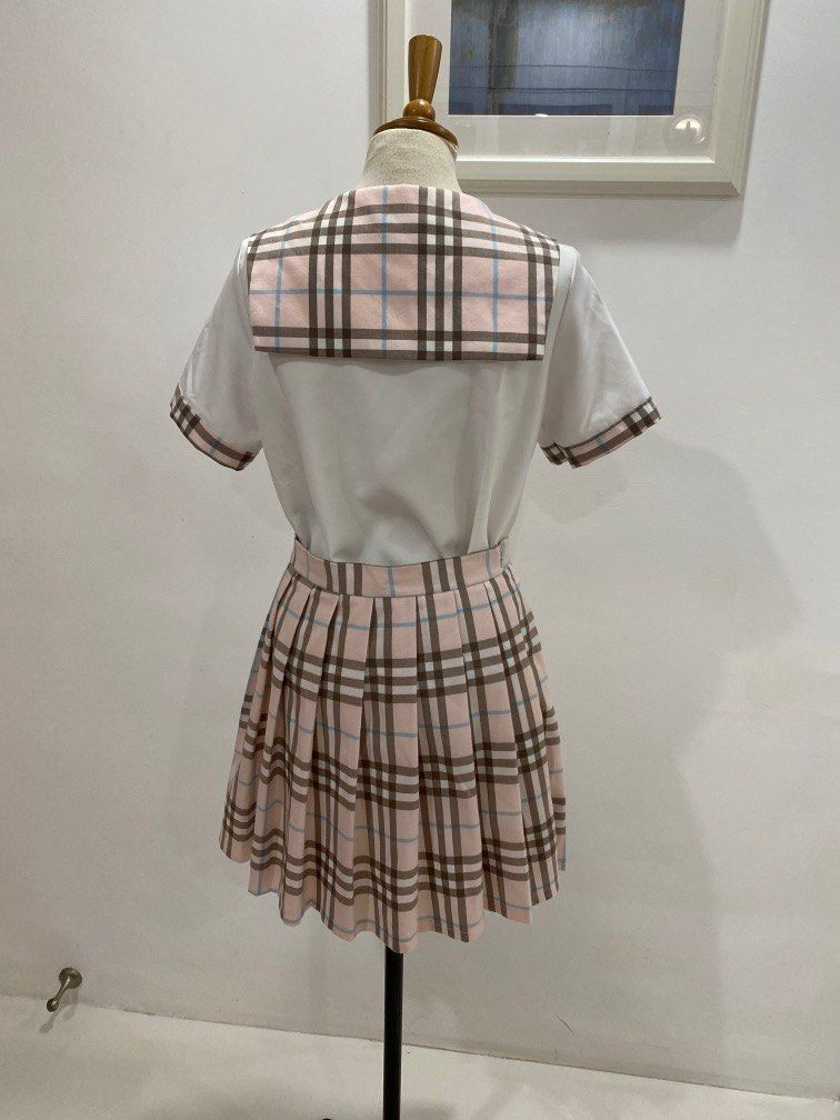 Plaid schoolgirl set (top and bottom), Women's Fashion, Dresses & Sets ...