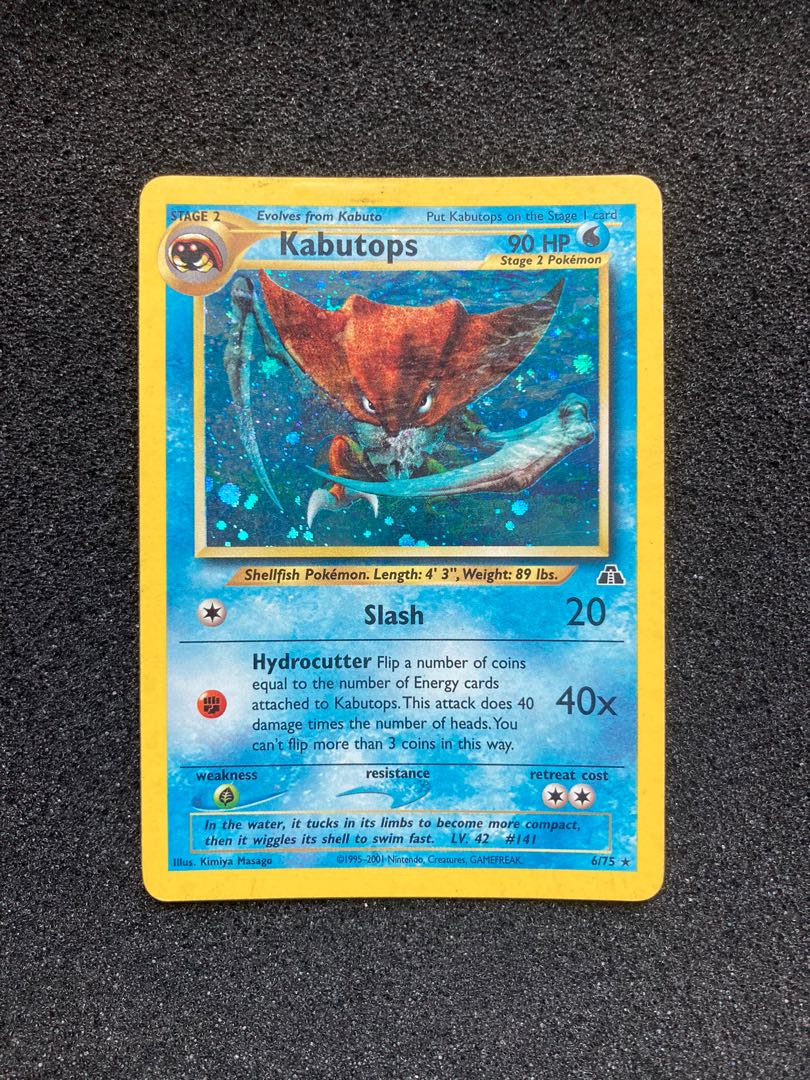 Pokemon Card Neo Discovery Kabutops Holofoil, Hobbies & Toys, Toys ...