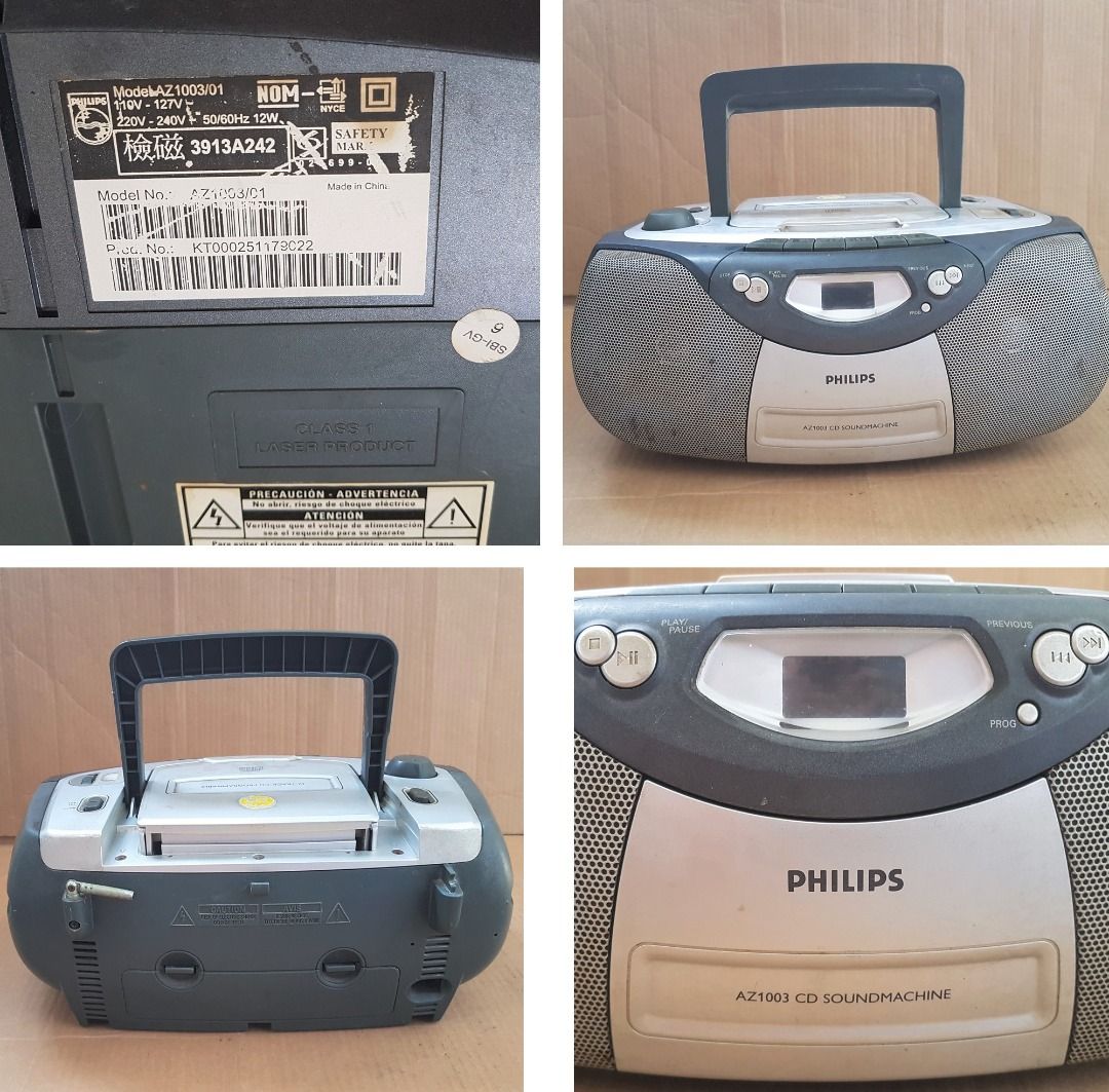 Portable Philips AZ1003 Sound Machine, Personal Audio System, Cassette ...