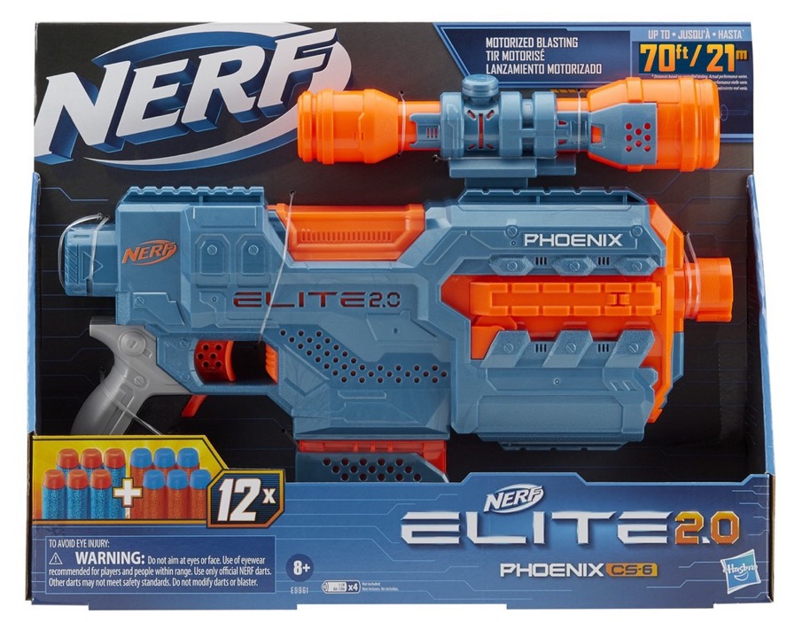 PRELOVED NERF Elite 2.0 Phoenix CS-6 Motorized Blaster Original Mainan ...