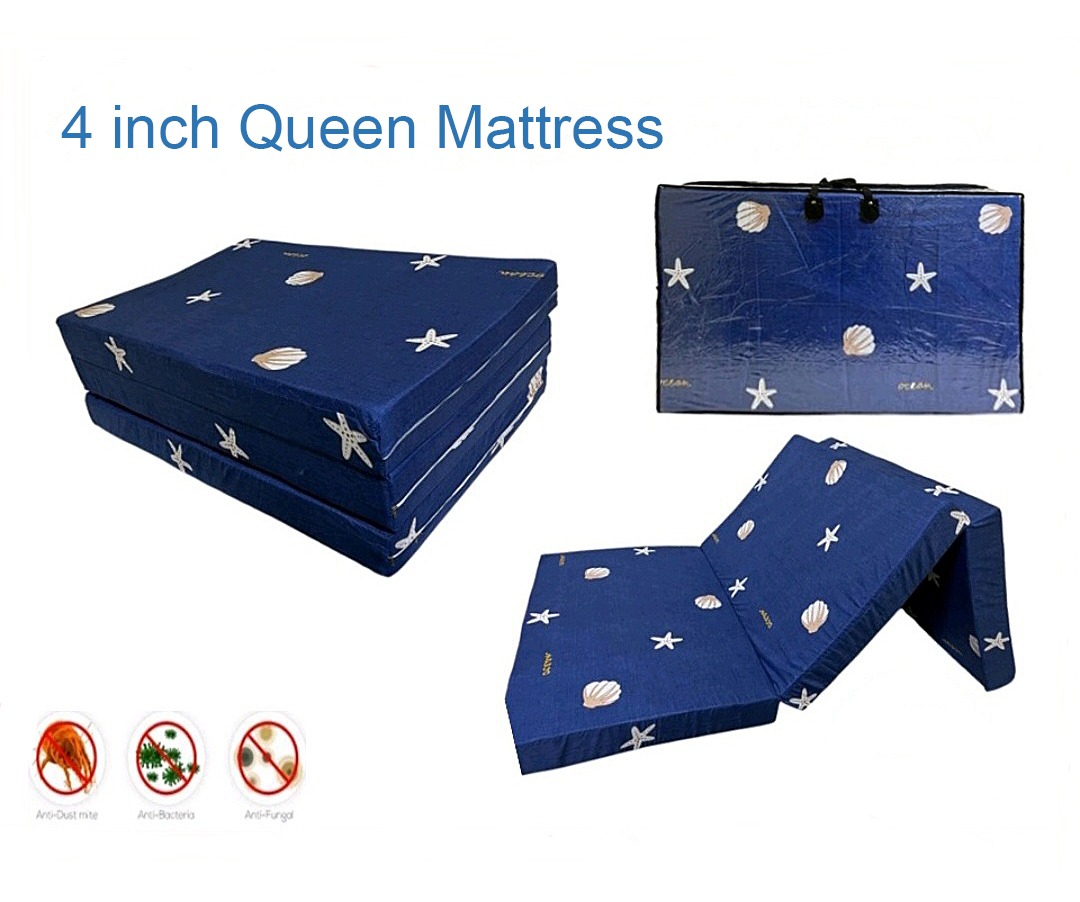 Queen Size Foldable Mattress + Queen Size Foldable Bed Frame, Furniture ...