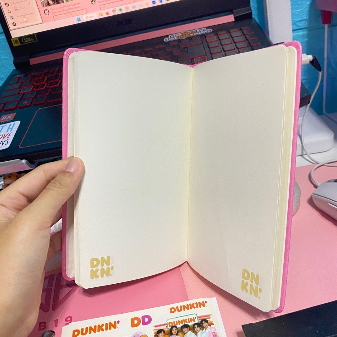 SB19 DUNKIN DONUT NOTEBOOK SET PINK (COMPLETE INCLUSIONS), Hobbies ...