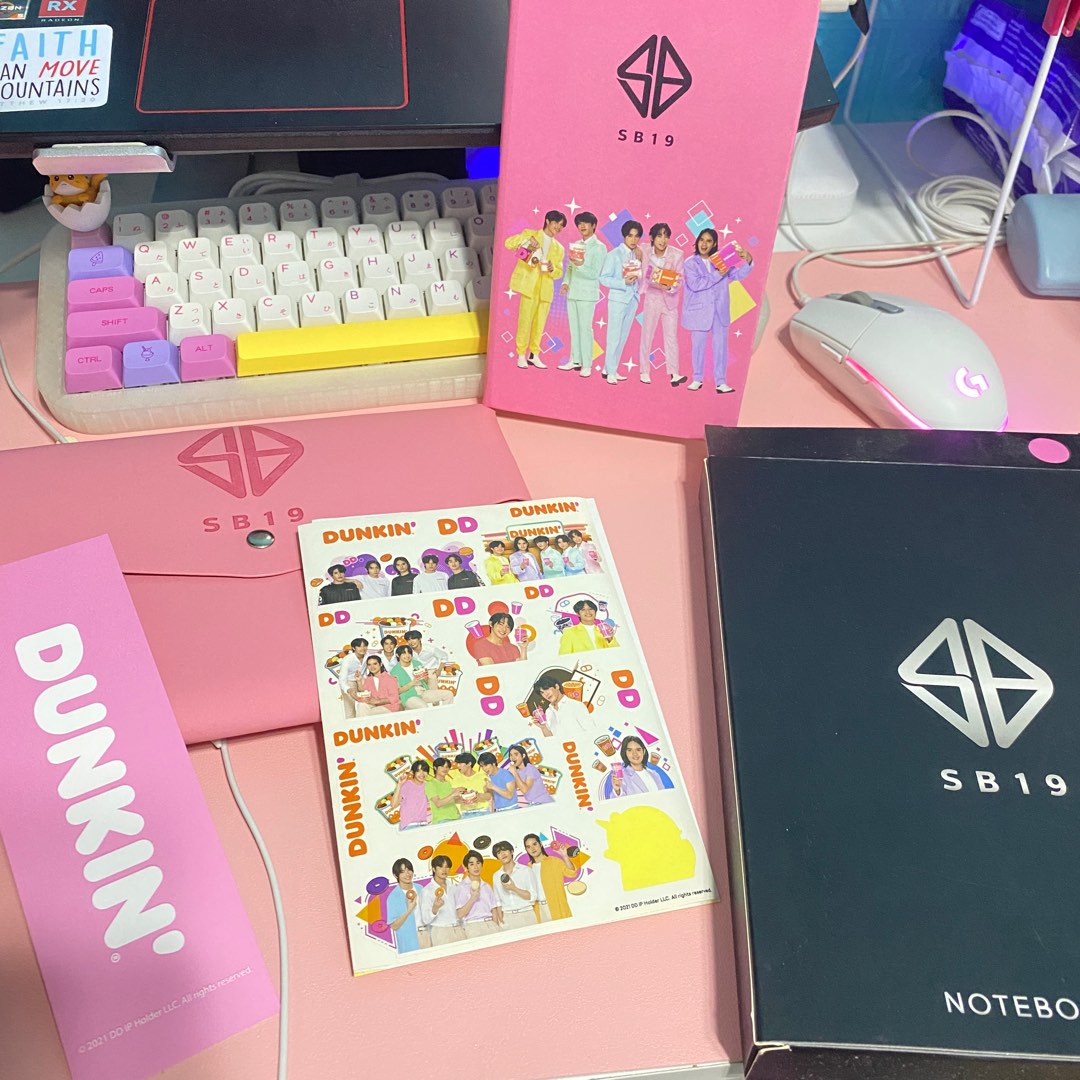 SB19 DUNKIN DONUT NOTEBOOK SET PINK (COMPLETE INCLUSIONS), Hobbies ...