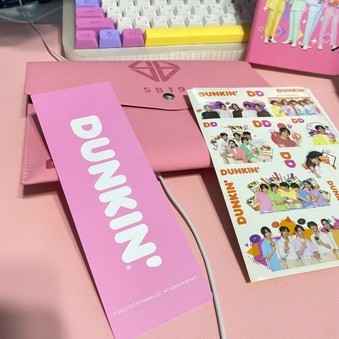 SB19 DUNKIN DONUT NOTEBOOK SET PINK (COMPLETE INCLUSIONS), Hobbies ...
