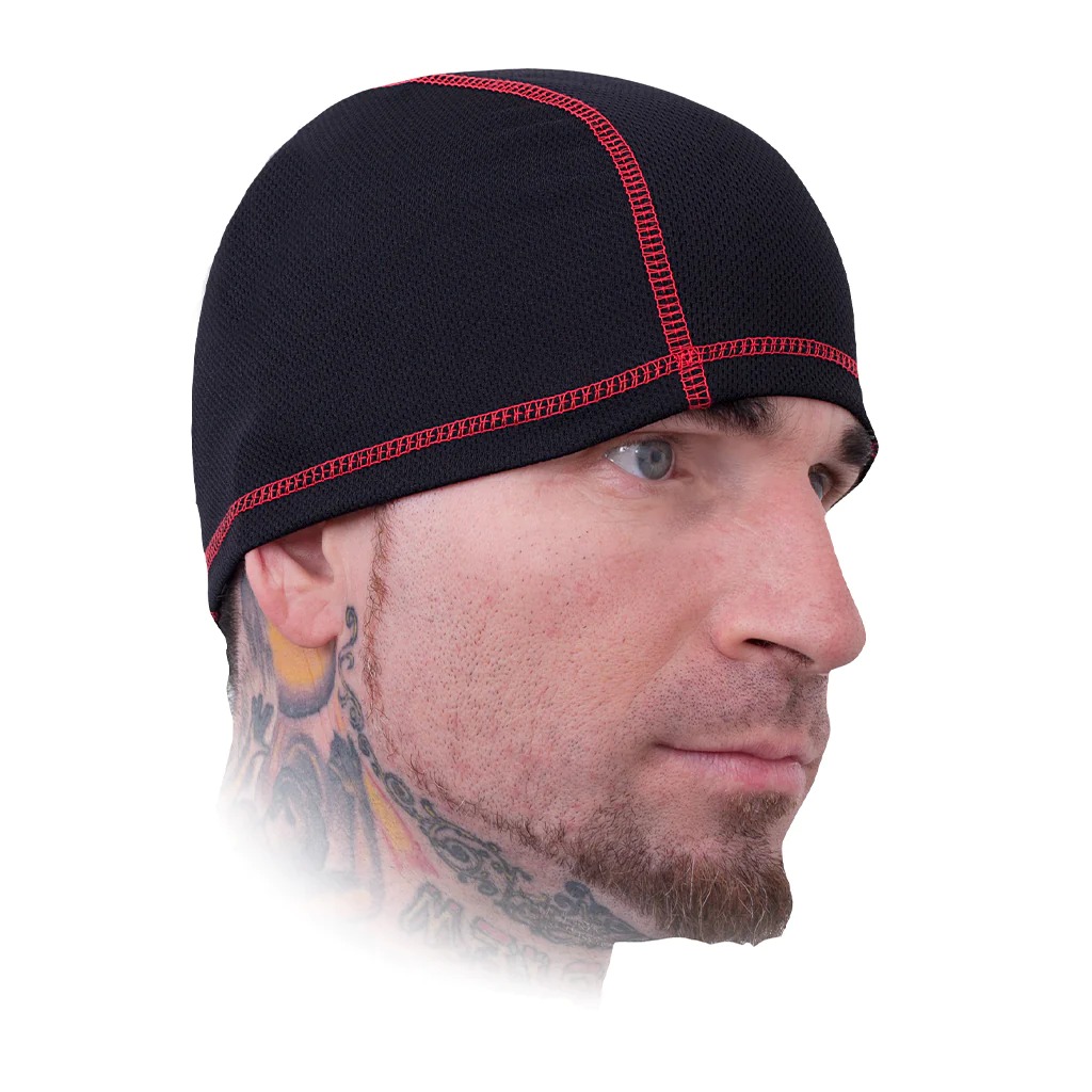 SCHAMPA Coolskin Tri Skull Cap Helmet Liner, Motorcycles, Motorcycle ...