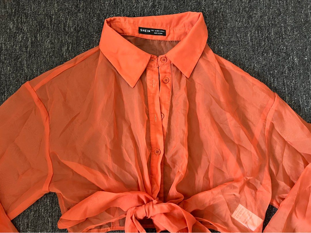See through polo, Women's Fashion, Tops, Blouses on Carousell