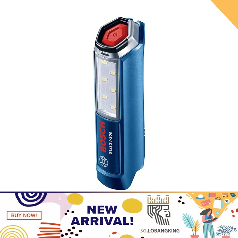 [sg stock] Bosch 12V Max LED Worklight Bare Tool GLI12V-300N, Furniture ...