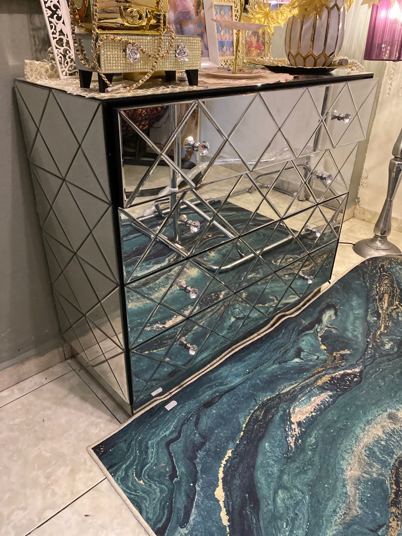 Ssf mirror diamond consoled cabinet, Furniture & Home Living, Furniture ...