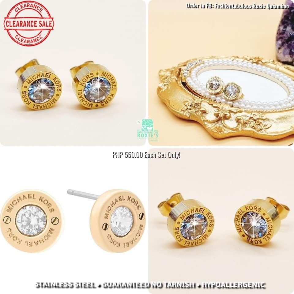 STAINLESS STEEL "MK" JEWELRY SET, Women's Fashion, Jewelry & Organizers ...