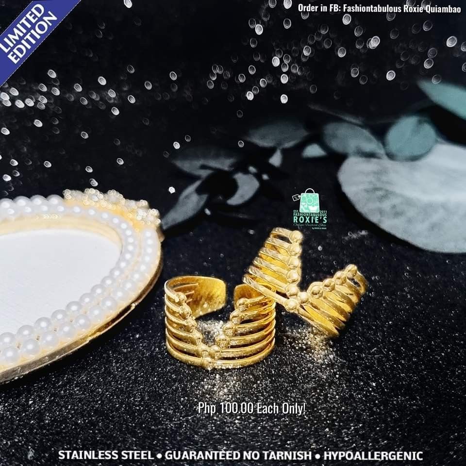 STAINLESS STEEL VEE RING, Women's Fashion, Jewelry & Organizers, Rings ...