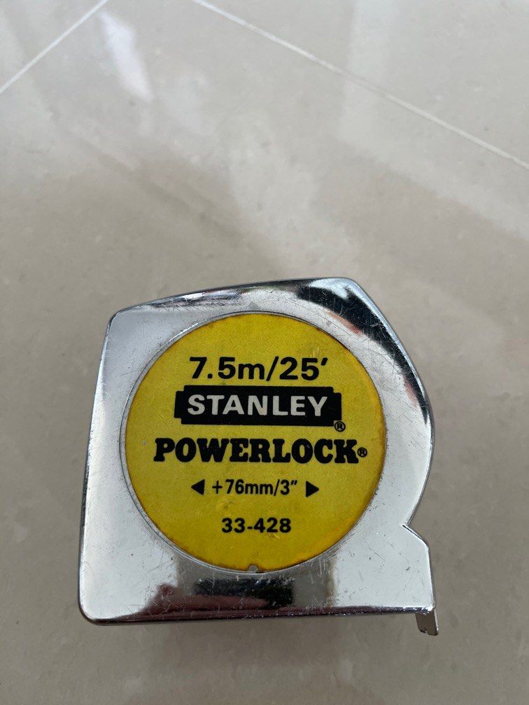Stanley 7.5m measuring tape with lock, Furniture & Home Living, Home Improvement & Organisation ...