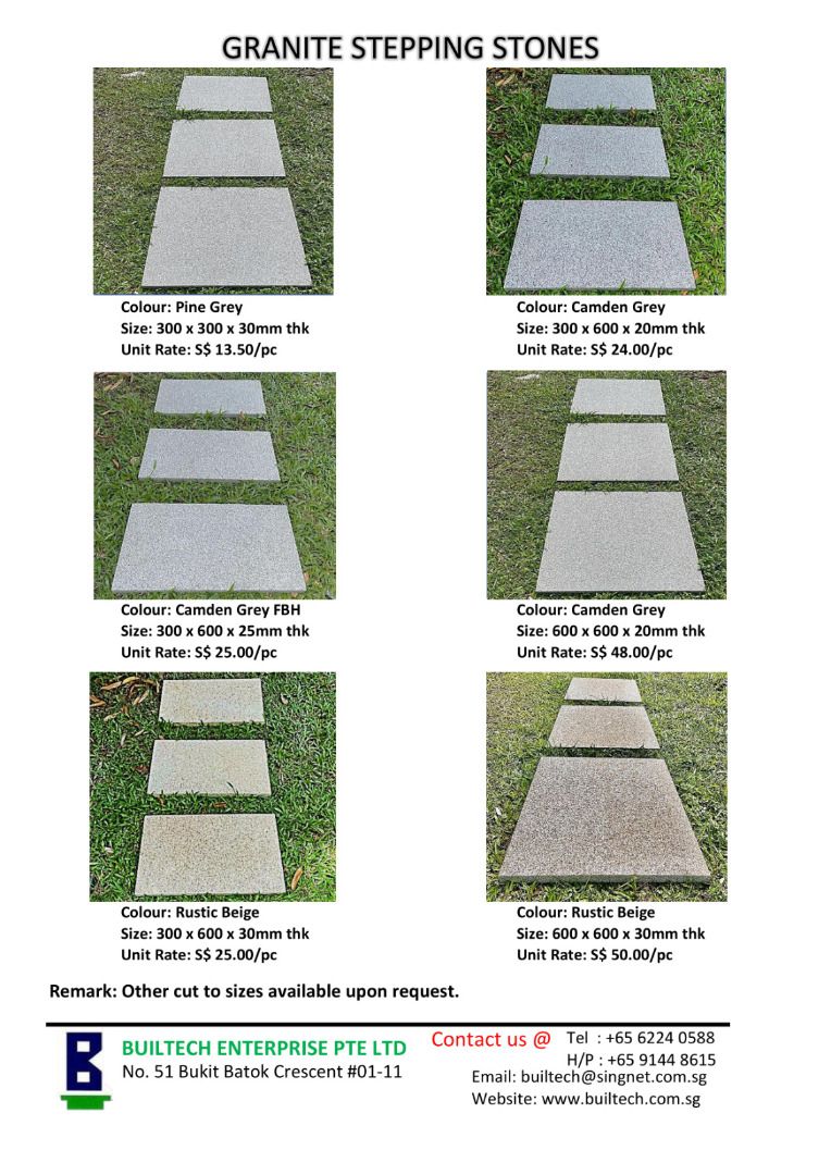 Stepping Stone Garden Granite Slab, Furniture & Home Living, Gardening ...