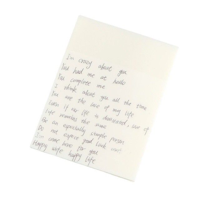 Sticky Notes Transparan 50 lembar anti Air tahan air / Transparent ...