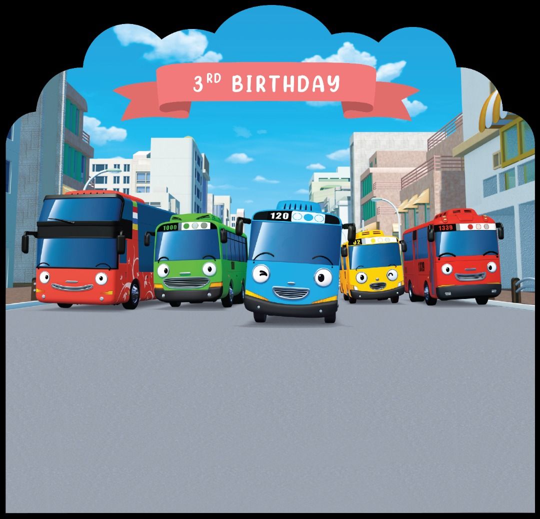 Tayo Bus Theme balloon arch backdrop setup, Lifestyle Services, Event ...