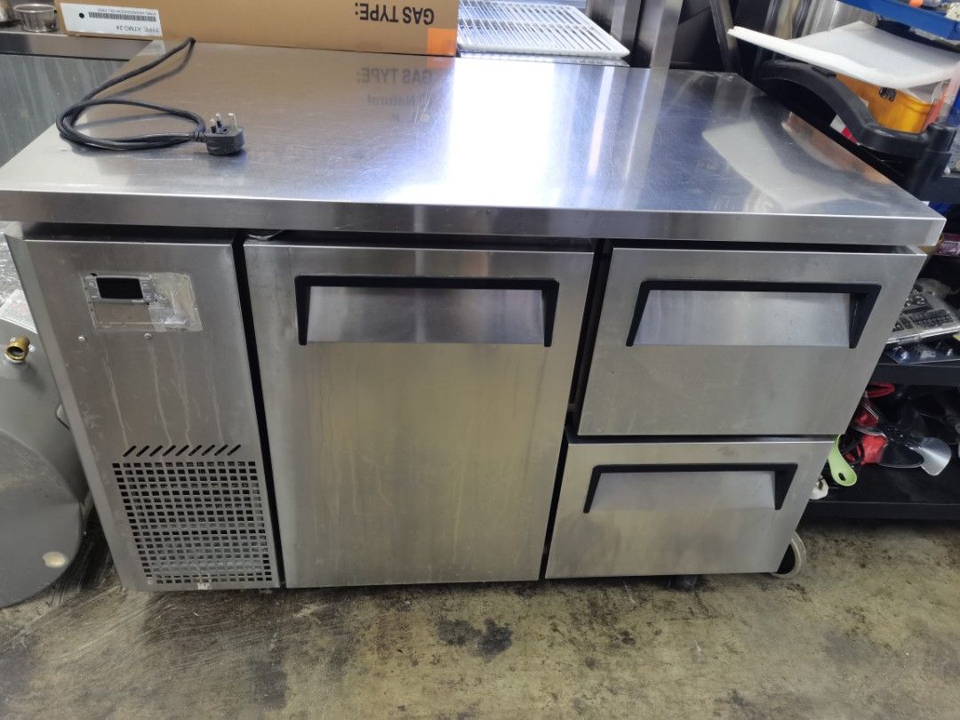 Used 2 door counter chiller with drawer, TV & Home Appliances, Kitchen ...
