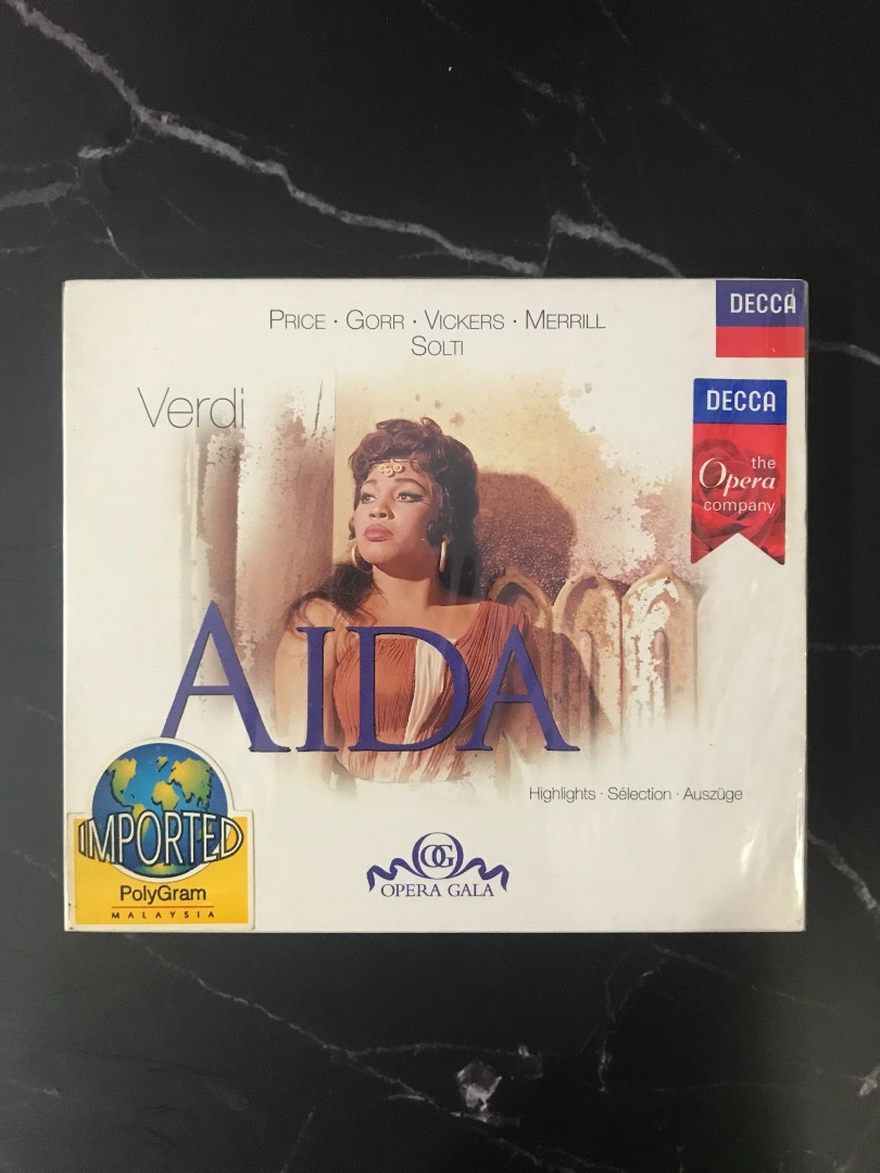 Verdi: Aida Highlights - Sir Georg Solti, Hobbies & Toys, Music & Media ...