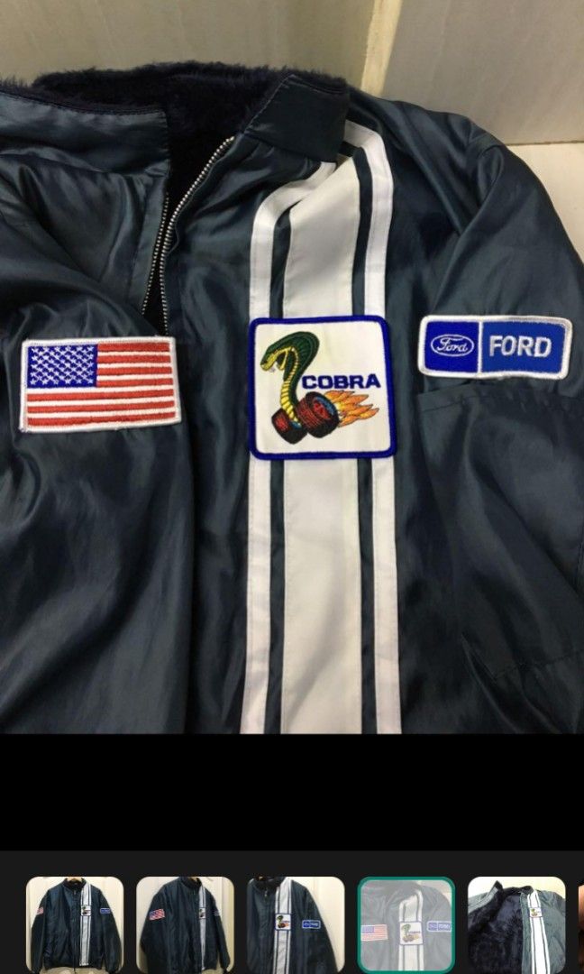 Vintage Ford Shelby Cobra Racing Jacket , Bomber Jacket, Men's Fashion ...