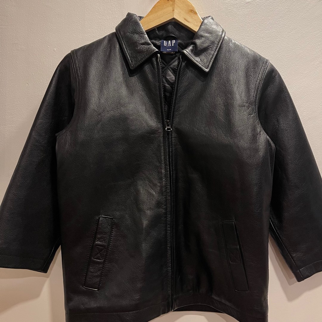 Vintage Gap Leather Jacket (Diamond Stitching), Women's Fashion, Coats, Jackets and Outerwear on ...