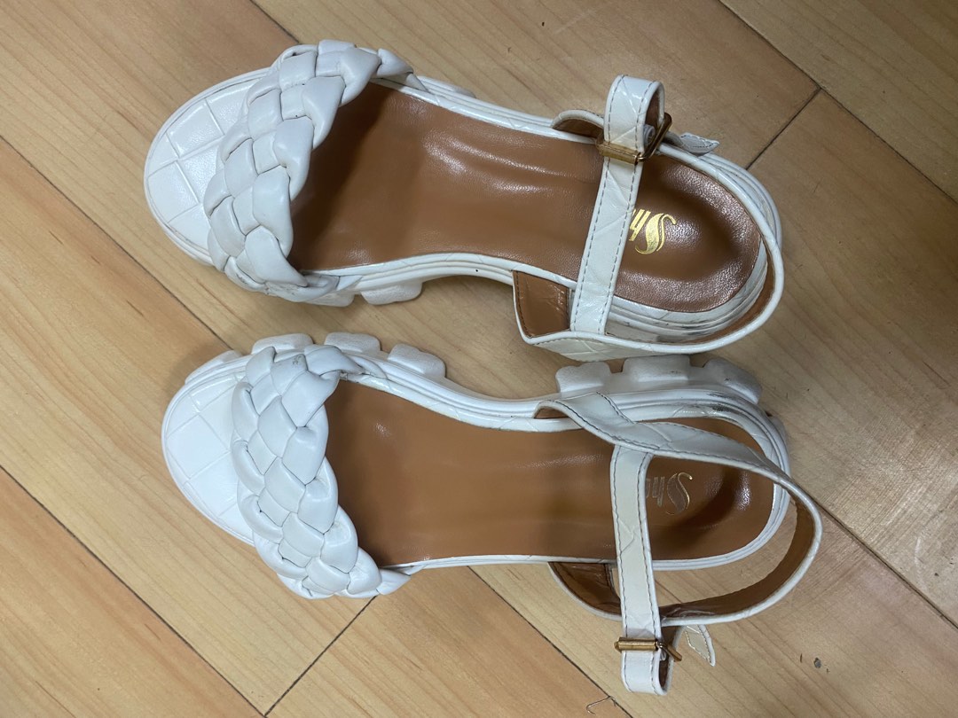 White Platform Sandals Womens Fashion Footwear Sandals On Carousell