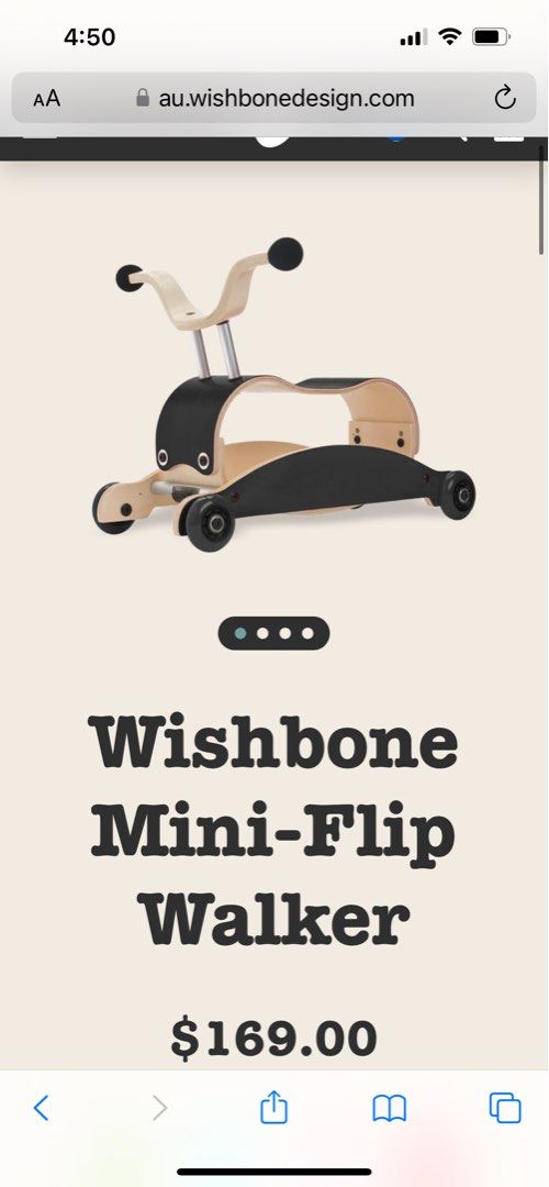 Wishbone Mini Flip Ride On/Rocker, Babies & Kids, Infant Playtime on ...