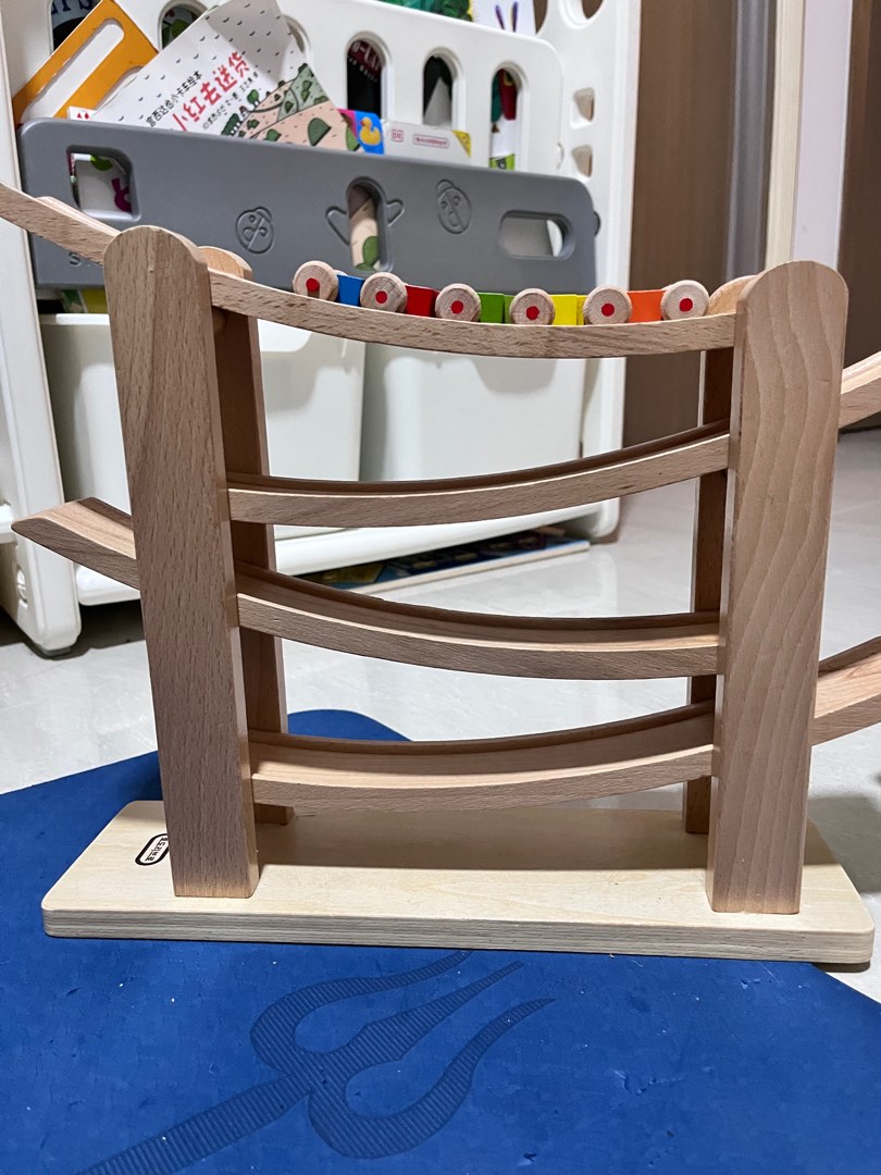 Wooden Race Track Ramp, Babies & Kids, Infant Playtime on Carousell