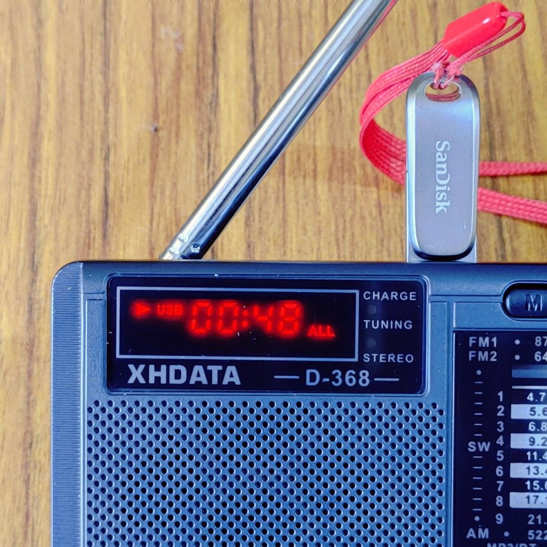 XHDATA D-368 Radio/Bluetooth/USB/SD Rechargeable Music Player/Speaker ...